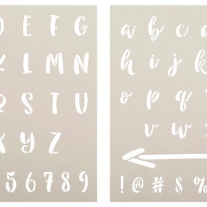 Hand Drawn Script Lettering Stencils by Studior12 Reusable Full Cursive ...