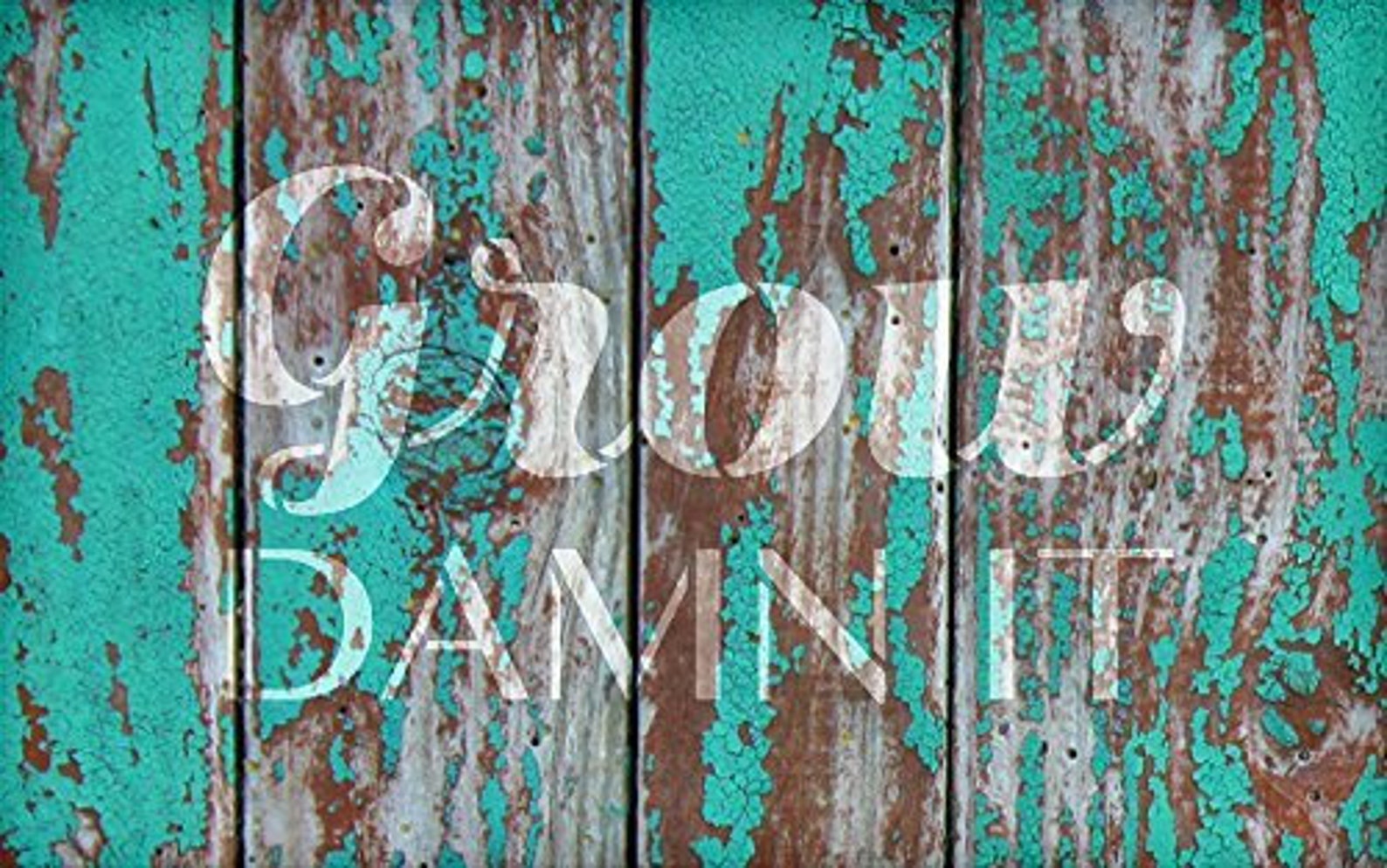 Grow Damn It Stencil by StudioR12 Reusable Mylar Template | Etsy