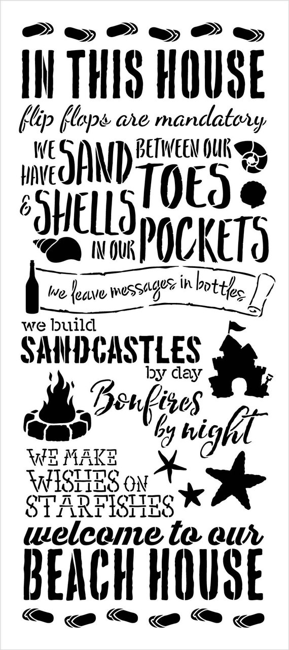 The Word Beach Stencils