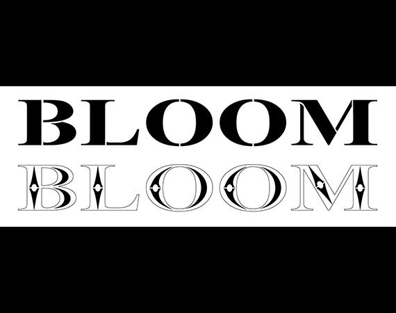 Word Stencil Bloom With Overlay 24 X 8 - Etsy