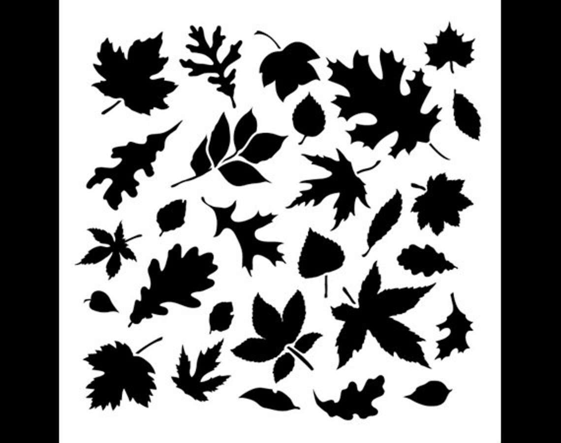 Fall Leaves-pattern Stencil-select Size SKU: STCL707 - Etsy