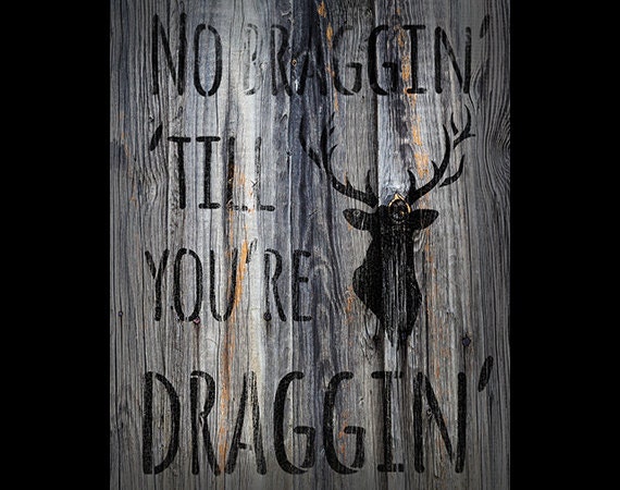 No Bragging Word Stencil Select Size STCL1300 by | Etsy