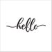 Hello Hand-written Script Word Stencil Select Size by Studior12 - Etsy