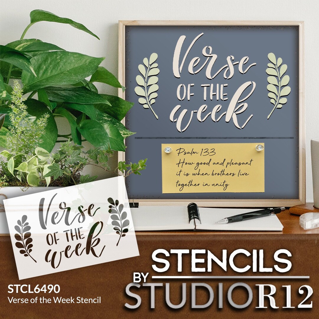 Verse of the Week Stencil by Studior12 Select Size USA Made Craft DIY ...