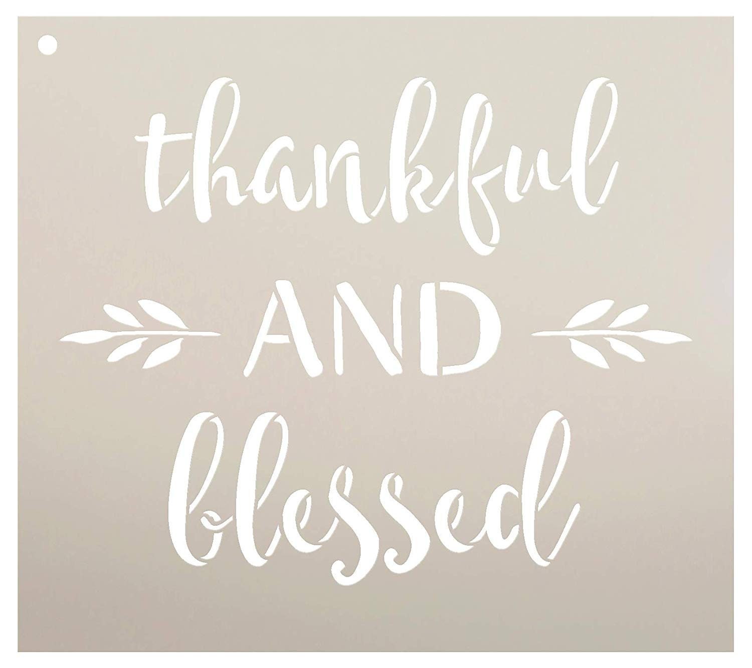 Thankful and Blessed Stencil by Studior12 Reusable Mylar | Etsy