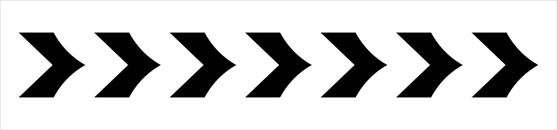 Curved Chevron Pattern Stencil by Studior12 DIY Greek Arrow - Etsy
