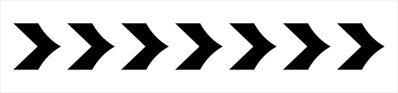 Curved Chevron Pattern Stencil by Studior12 DIY Greek Arrow - Etsy