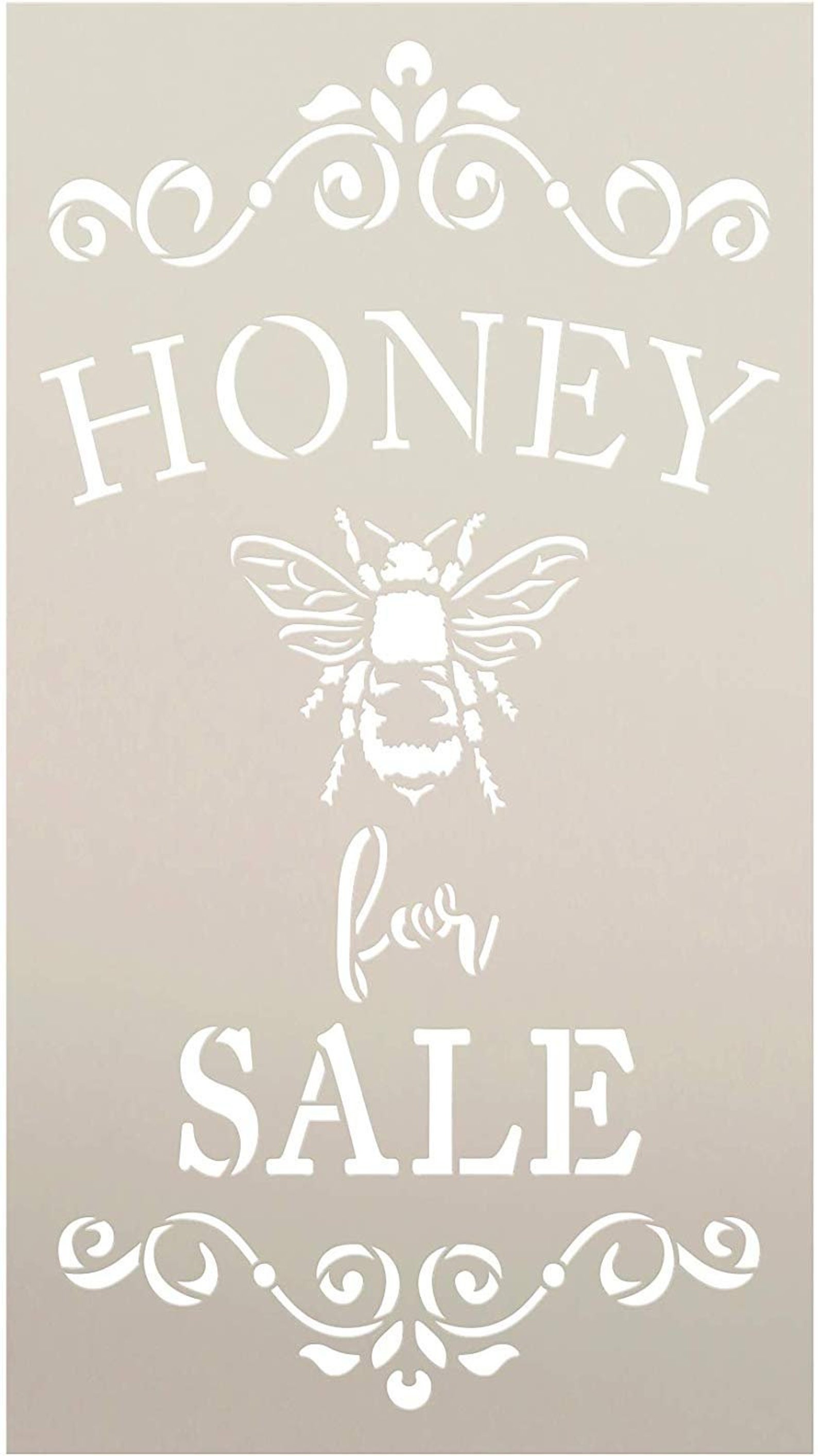 Honey for Sale Stencil With Bee by Studior12 DIY Spring | Etsy