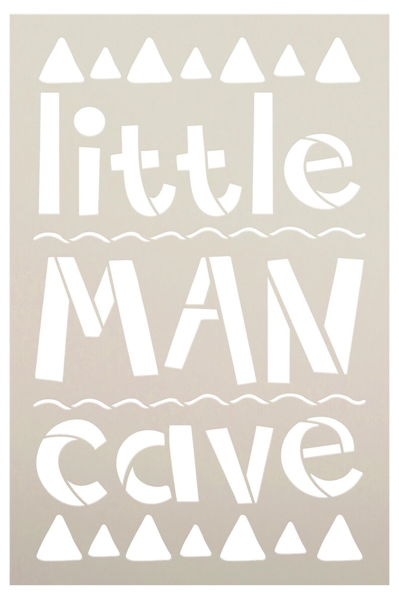 Little Man Cave Stencil by Studior12 Craft DIY Kid's - Etsy