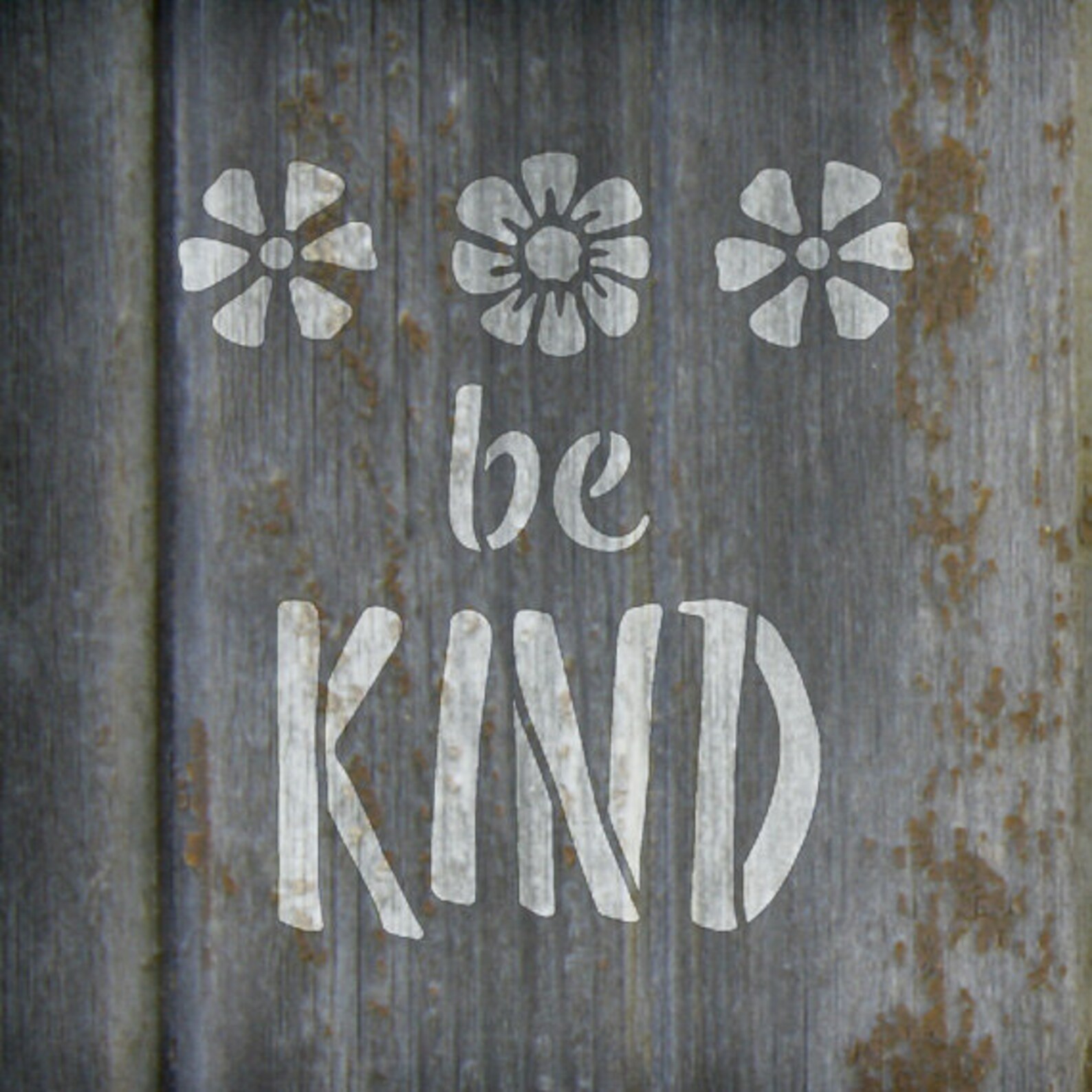Be Kind Flowers Word Art Stencil Select Size STCL1772 - Etsy