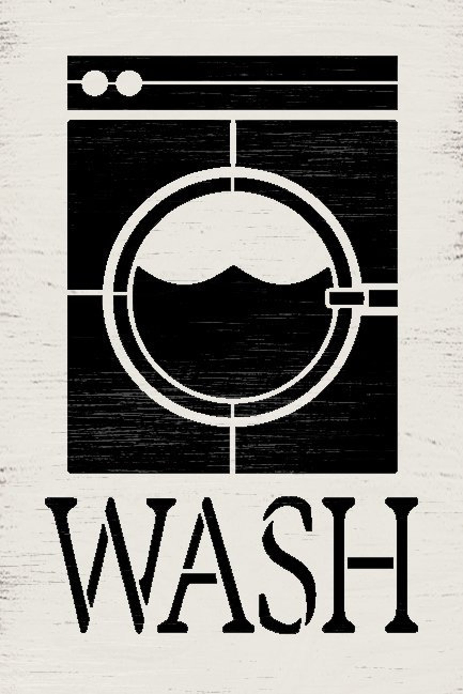 Wash Laundry Room Stencil by Studior12 DIY Cleaning Chore - Etsy