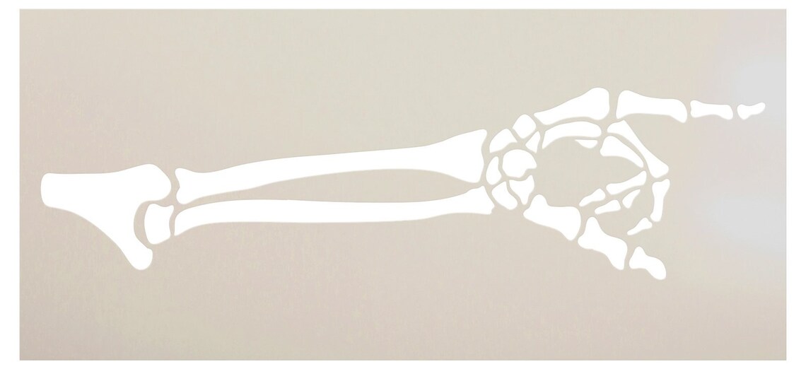 Embellished Skeleton Pointing Hand & Arm Stencil by Studior12 - Etsy