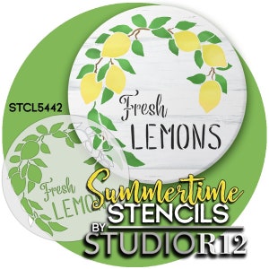 Fresh Lemons Stencil by Studior12 Farmhouse Lemon Tree Branch DIY ...