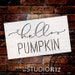 Hello Pumpkin Cursive Stencil by Studior12 DIY Autumn Fall Home Decor ...