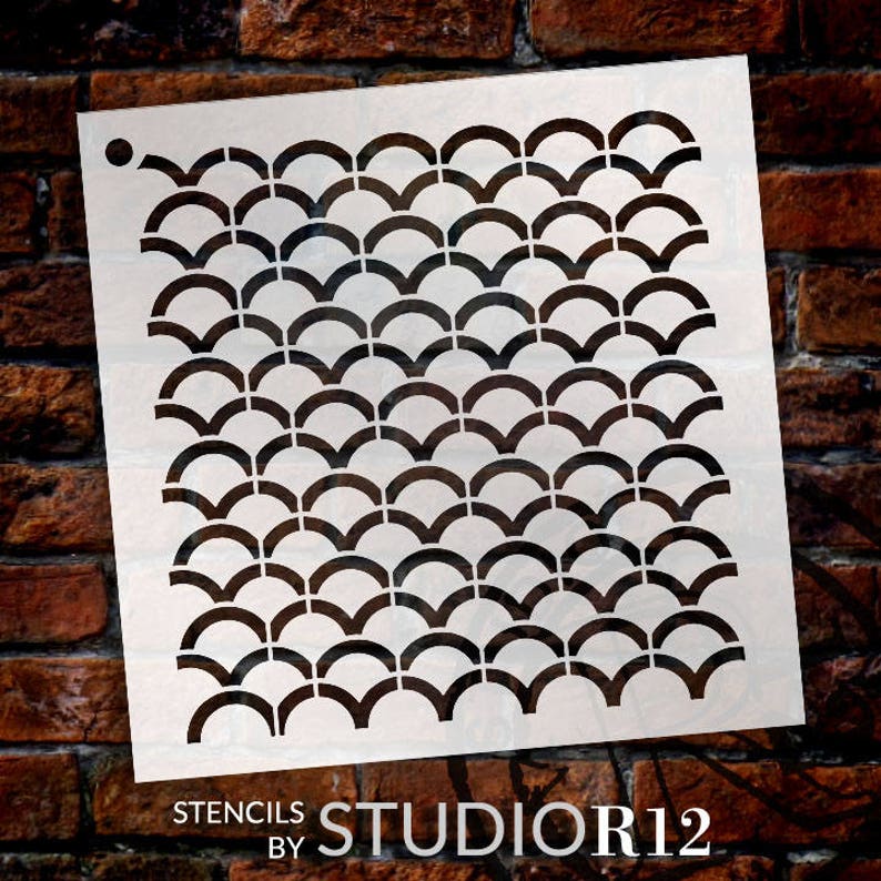 Scales Pattern Stencil Select Size STCL1029 by StudioR12 | Etsy