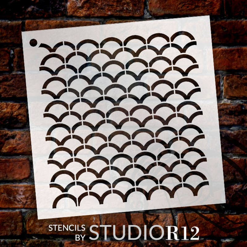 Fish Scale Stencil - Etsy