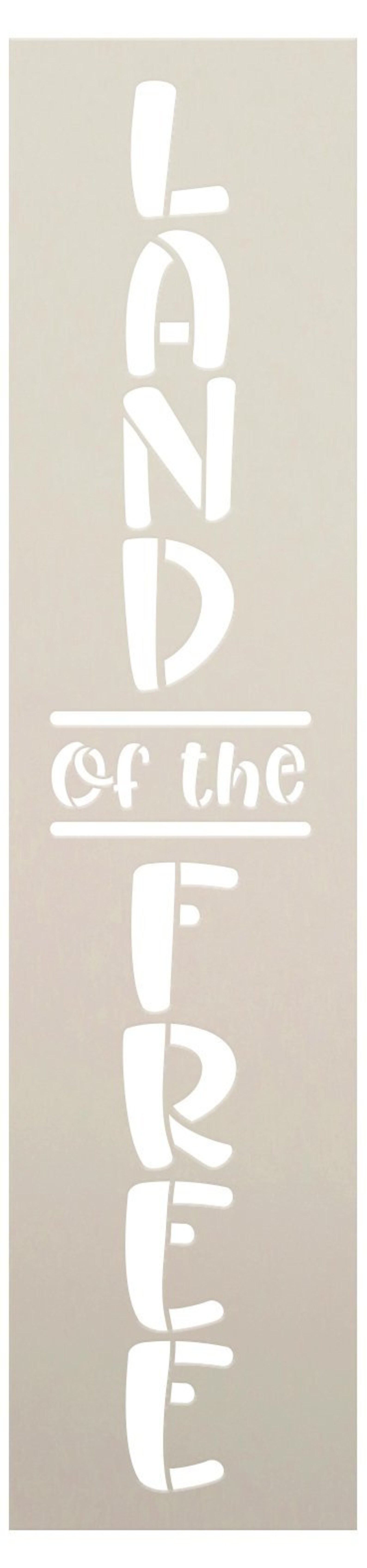 Land of the Free Vertical Stencil by Studior12 DIY Patriotic - Etsy