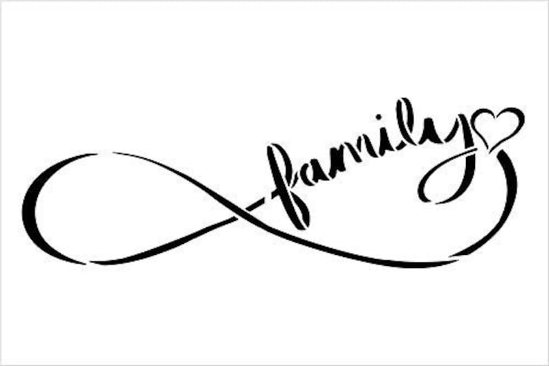 Family Infinity Symbol Stencil by Studior12 Reusable Mylar - Etsy