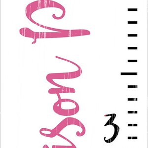 Personalized Name Growth Chart 3-part Stencil With Boho - Etsy