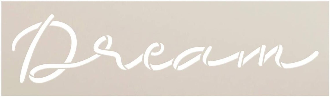 Dream Cursive Script Stencil by Studior12 DIY Inspirational - Etsy