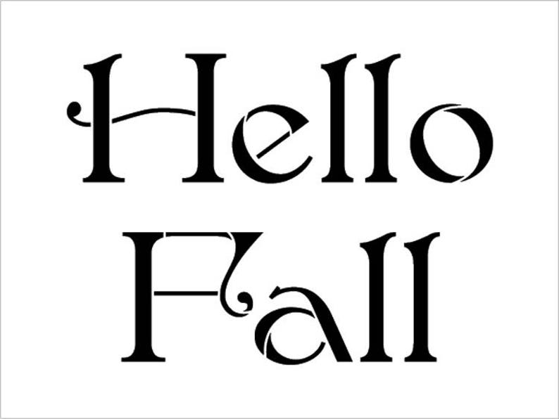 Hello Fall Elegant Word Stencil Select Size STCL2108 - Etsy