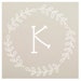 Simple Monogram Stencil With Wreath by Studior12 Letter Stencils for ...
