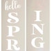 Hello Spring Stencil by Studior12 DIY Outdoor Wood Leaner Home Decor ...