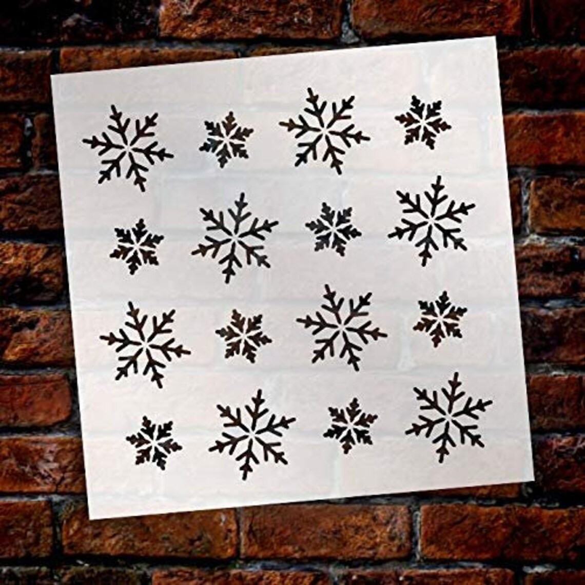 Simple Snowflakes Pattern Stencil by Studior12 DIY Winter - Etsy