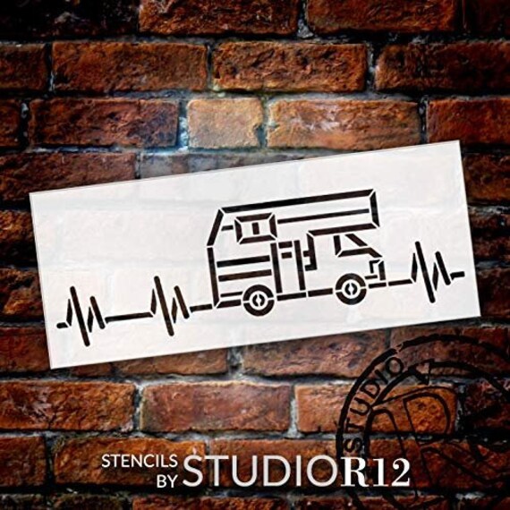 RV Heartbeat Stencil by Studior12 DIY Indoor & Outdoor Home - Etsy