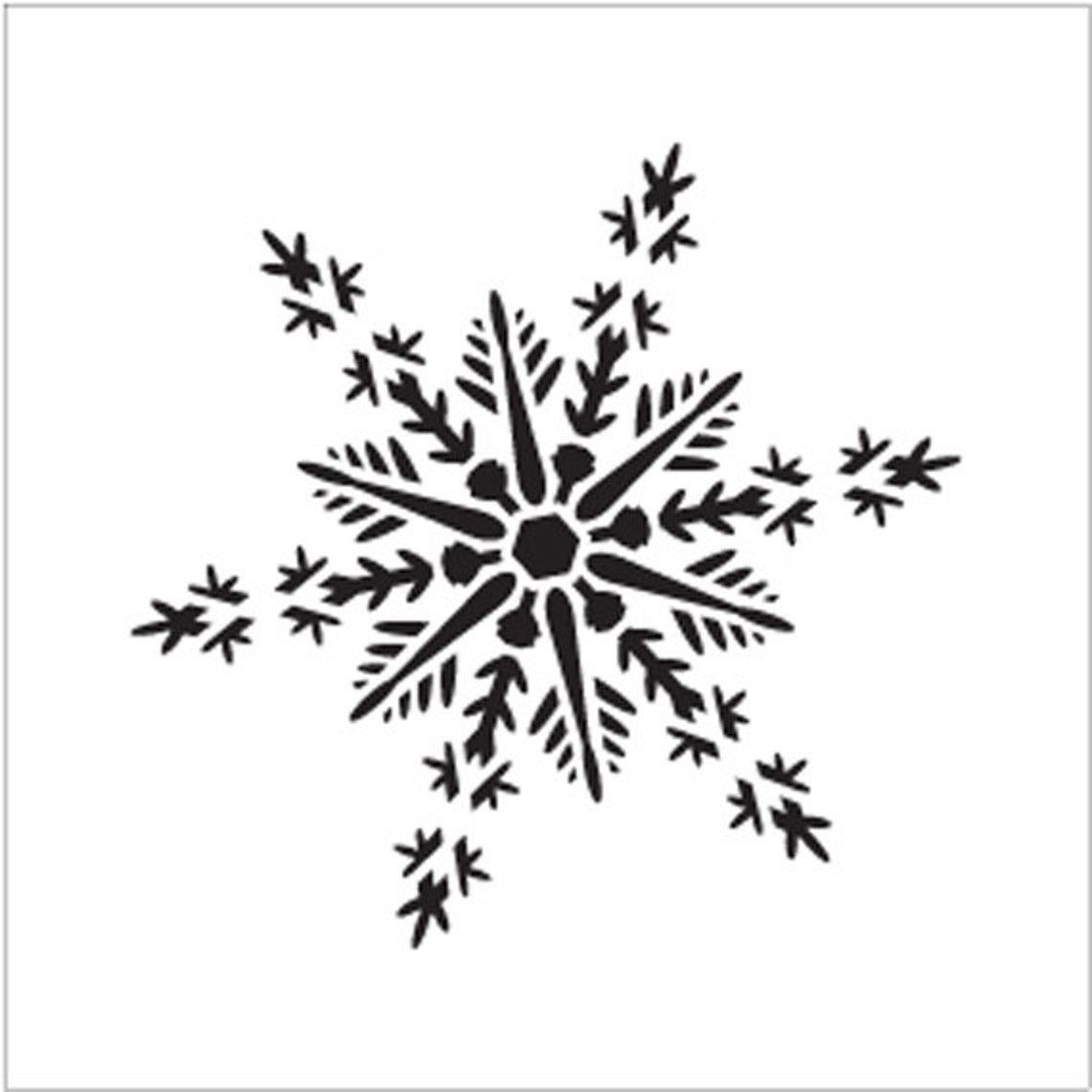 Dazzling Snowflake Stencil by Studior12 Christmas Holiday | Etsy