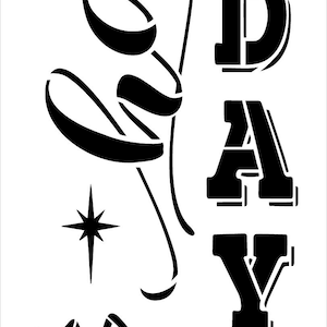Vertical Happy Holidays Tall Porch Sign Stencil by Studior12 4ft USA ...