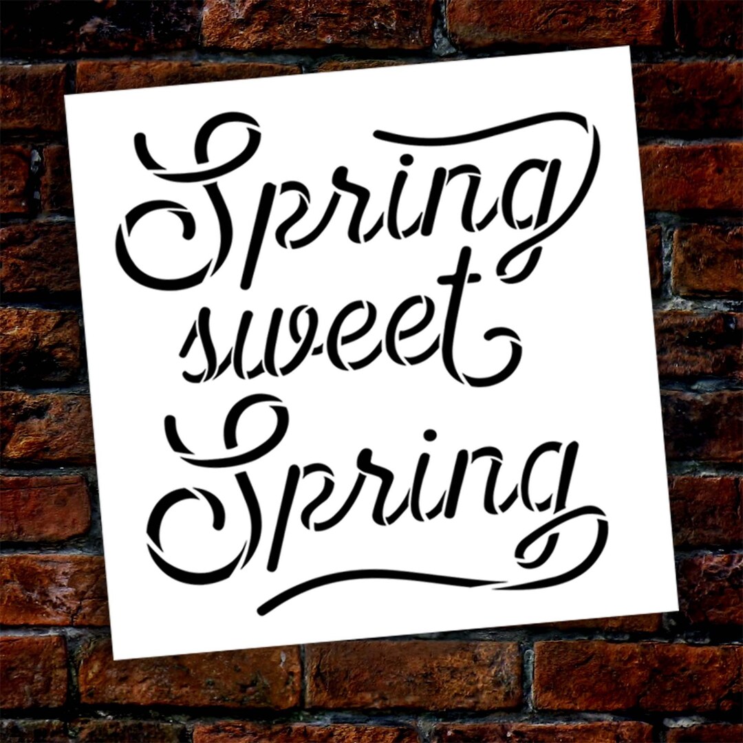 Spring Sweet Spring Stencil by Studior12 Craft DIY Spring - Etsy