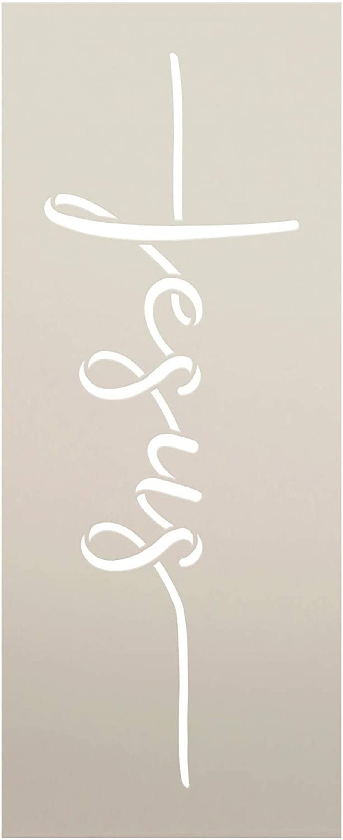 Jesus Cross Word Art Stencil by Studior12 DIY Easter Faith - Etsy