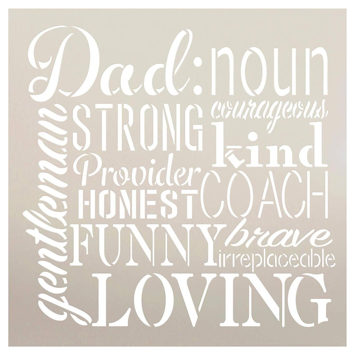 Dad Noun Sign Stencil by Studior12 Wood Signs Word Art - Etsy