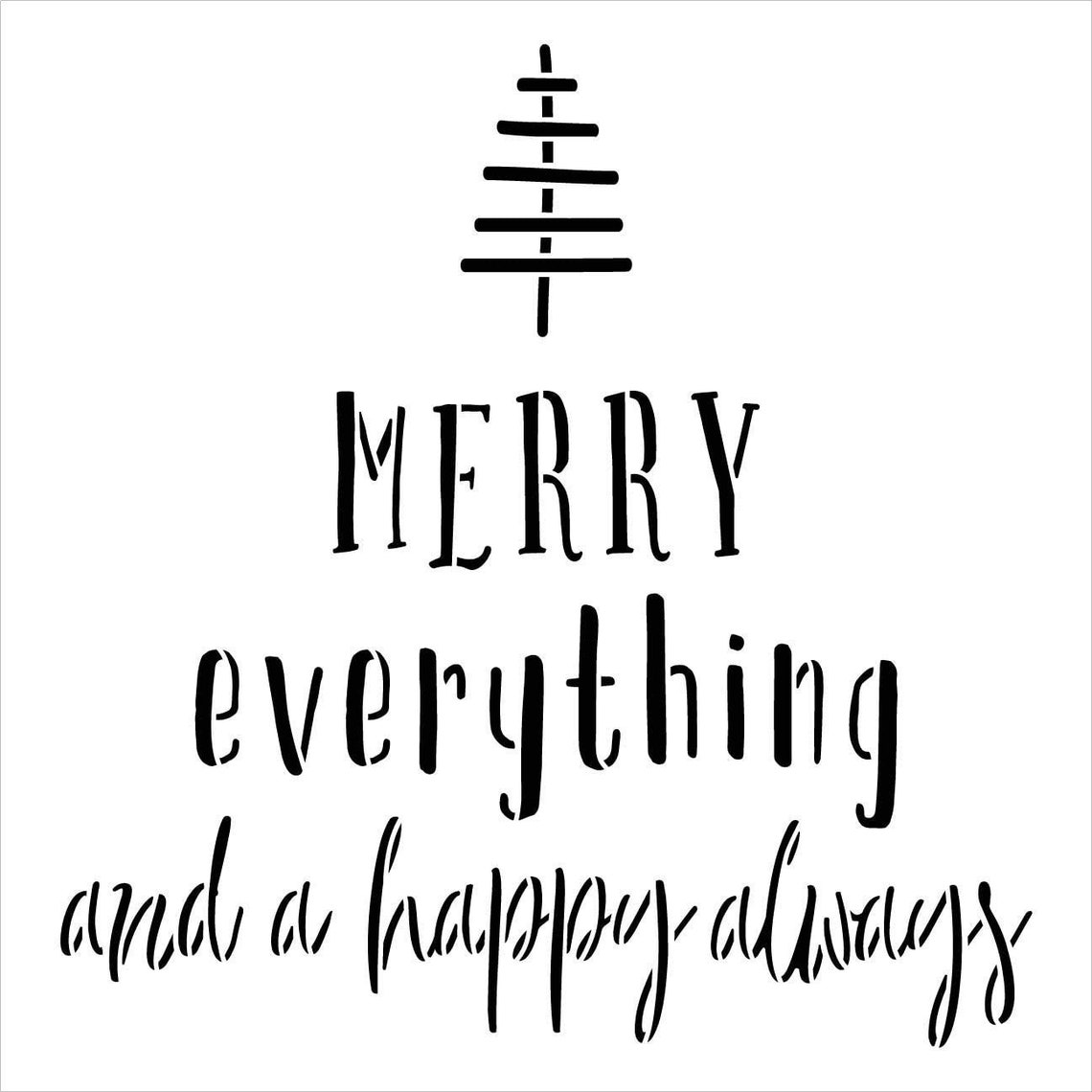 Merry Everything & Happy Always Stencil by Studior12 DIY - Etsy