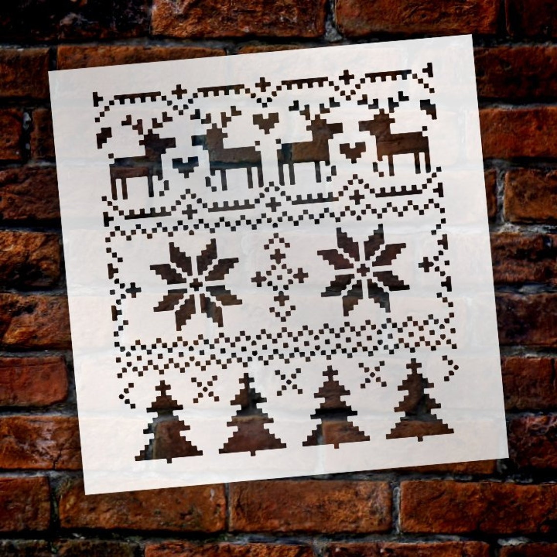 Christmas Sweater Pattern Stencil by Studior12 DIY Christmas - Etsy