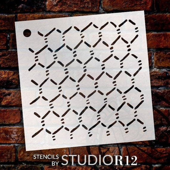 Chicken Wire Stencil by Studior12 Country Farmhouse Pattern - Etsy