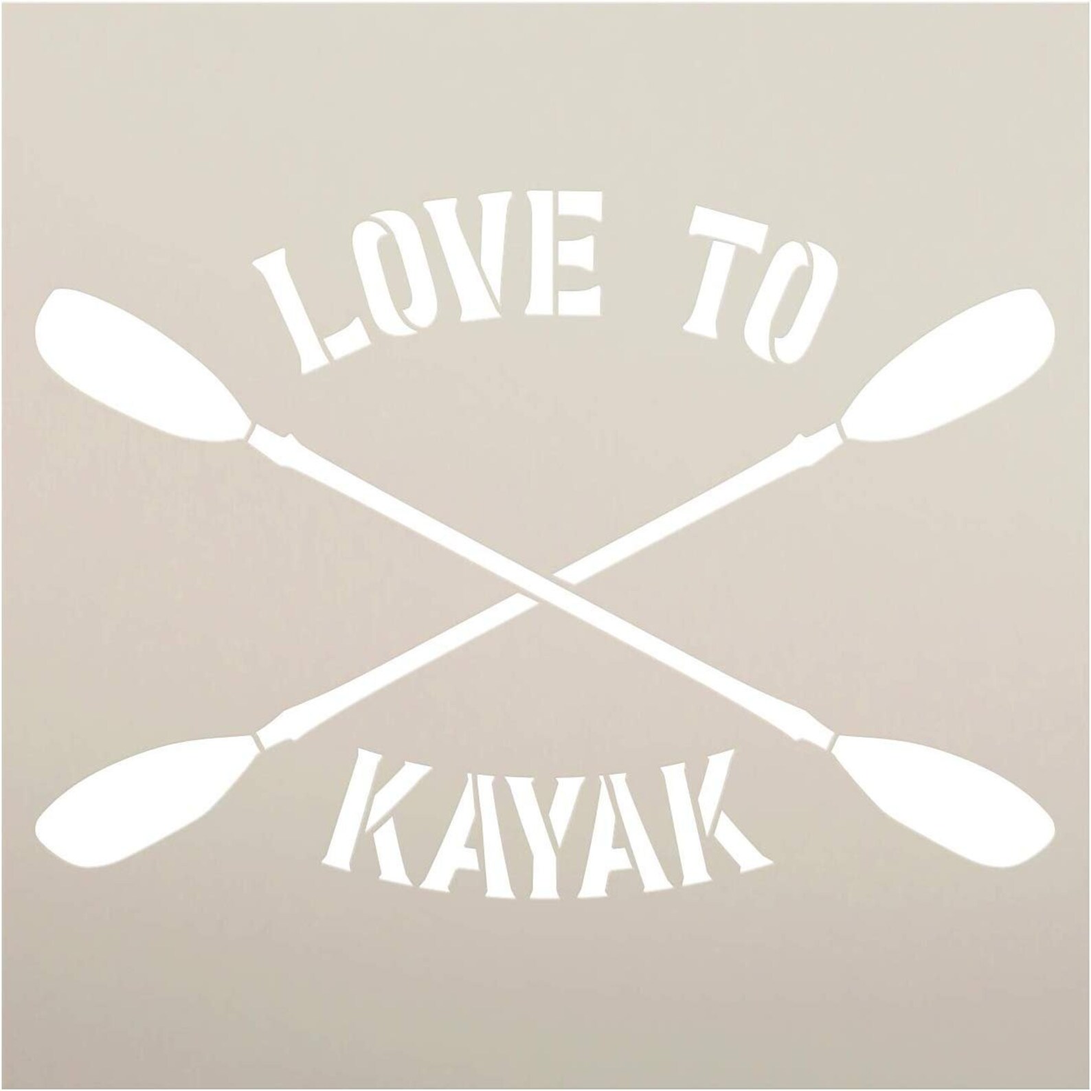Love to Kayak Stencil With Paddles by Studior12 DIY Rustic - Etsy