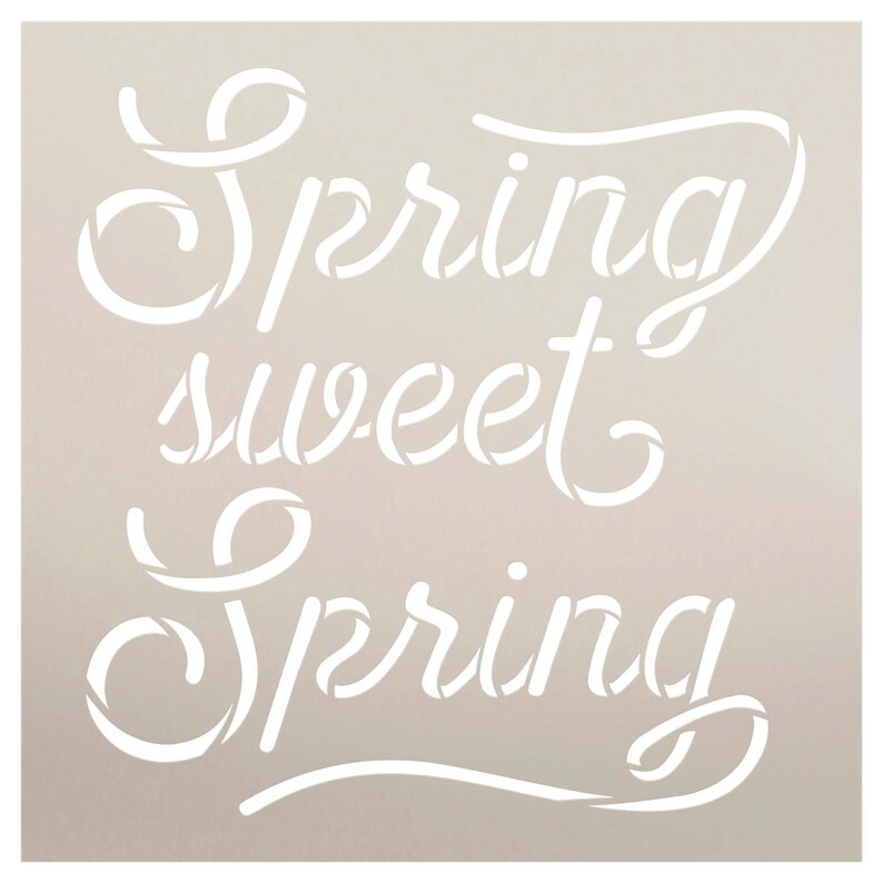 Spring Sweet Spring Stencil by Studior12 Craft DIY Spring | Etsy