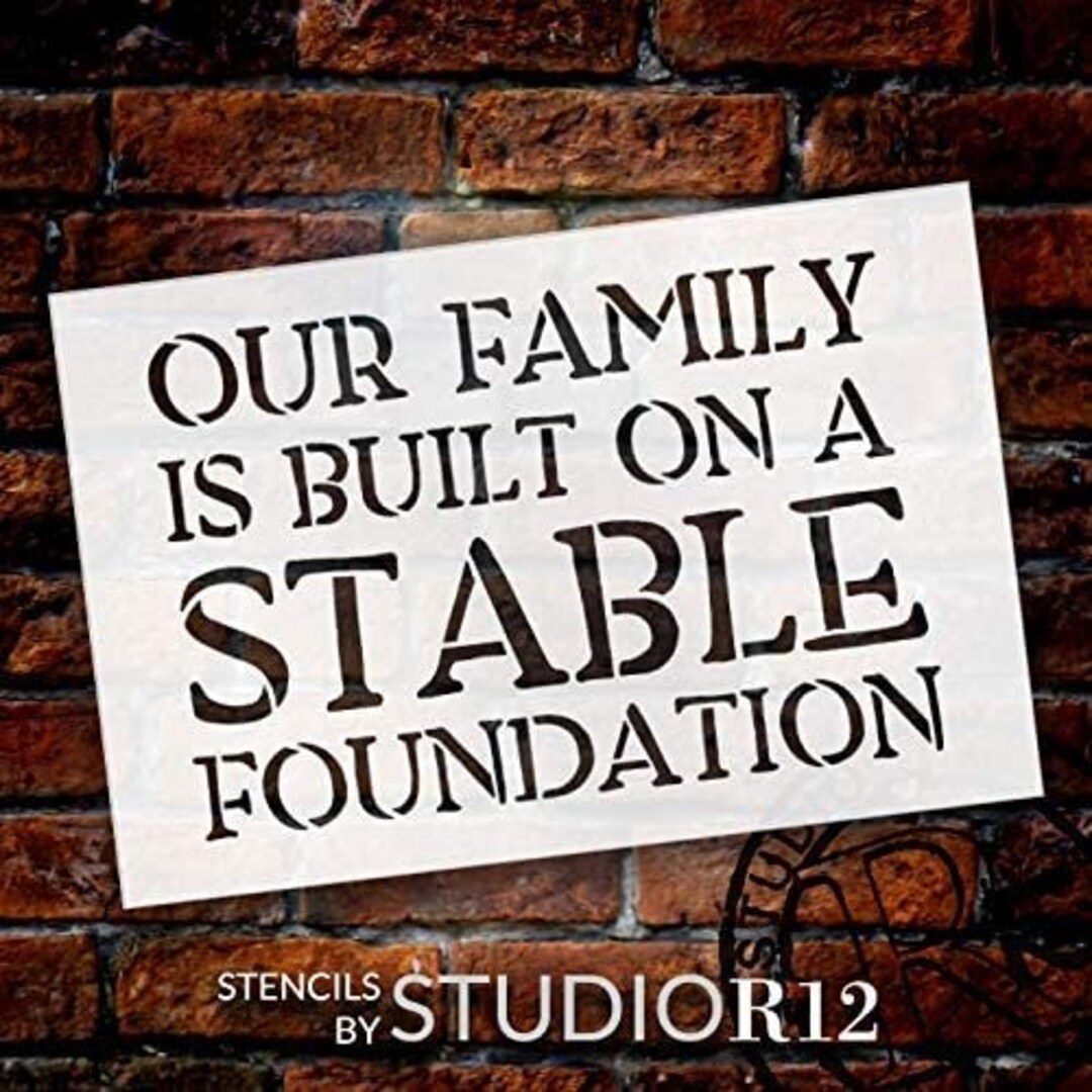 Our Family Built on Stable Foundation Stencil by Studior12 - Etsy