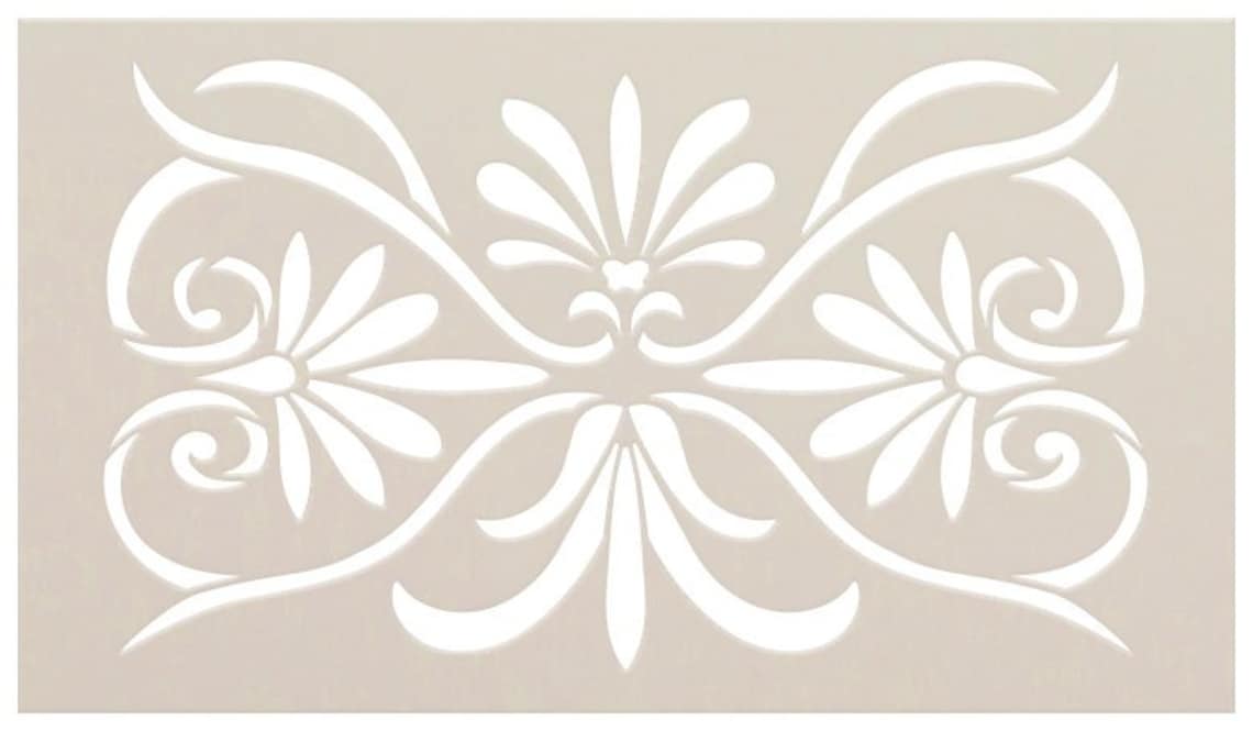 Palmette Floral Ornament Pattern Stencil by StudioR12 Craft | Etsy