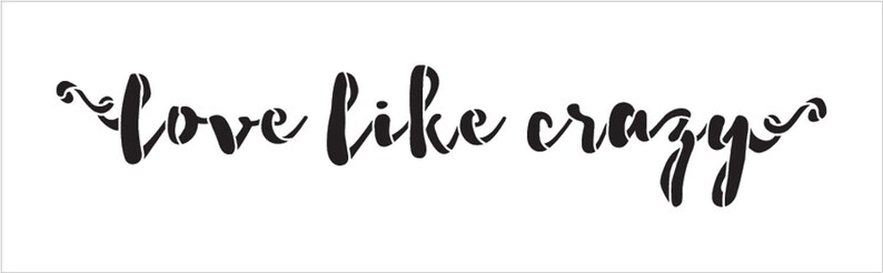Love Like Crazy Funky Script Word Stencil Select Size - Etsy