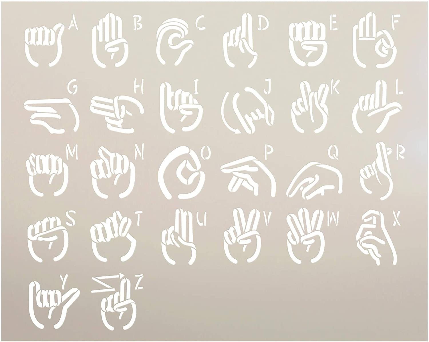American Sign Language Alphabet Stencil by Studior12 DIY ASL | Etsy UK