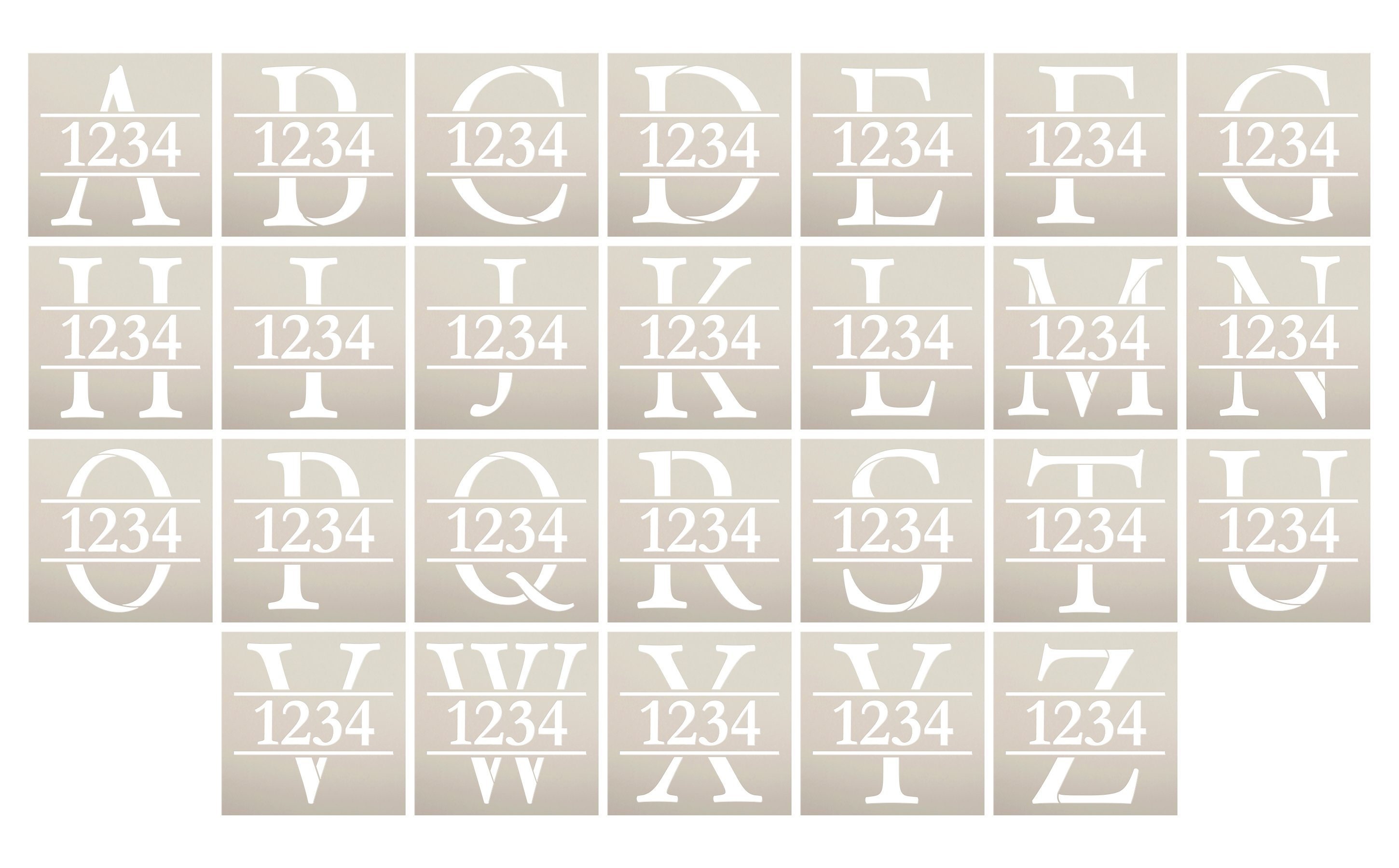 Personalized Monogram Address Stencil by StudioR12 Paint | Etsy