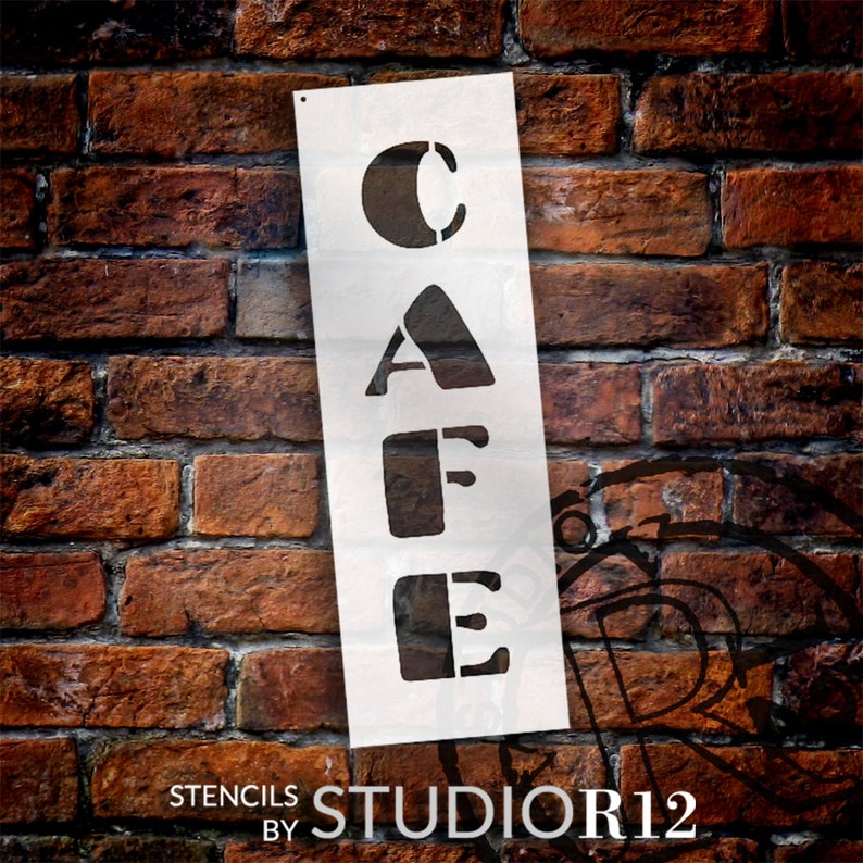 Cafe Word Art Stencil Chunky Retro Select Size SKU: - Etsy