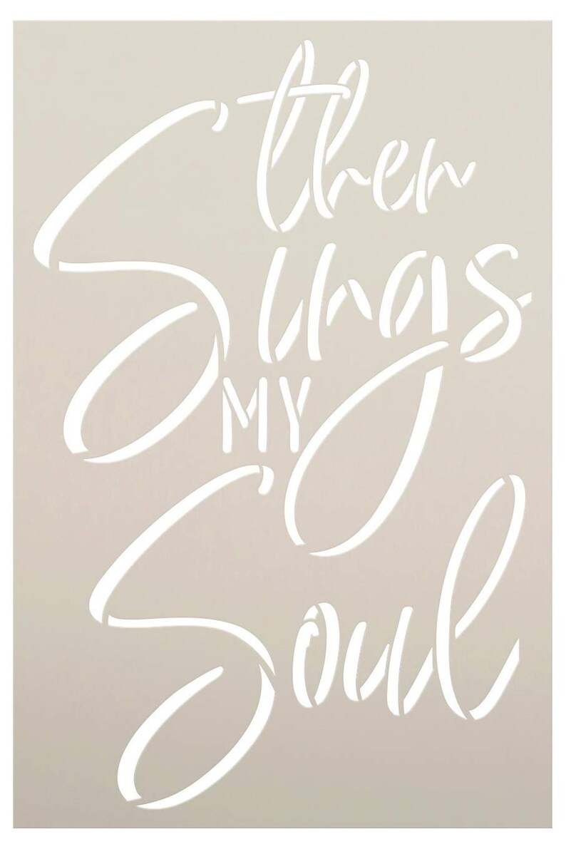 Then Sings My Soul Stencil by Studior12 Cursive | Etsy