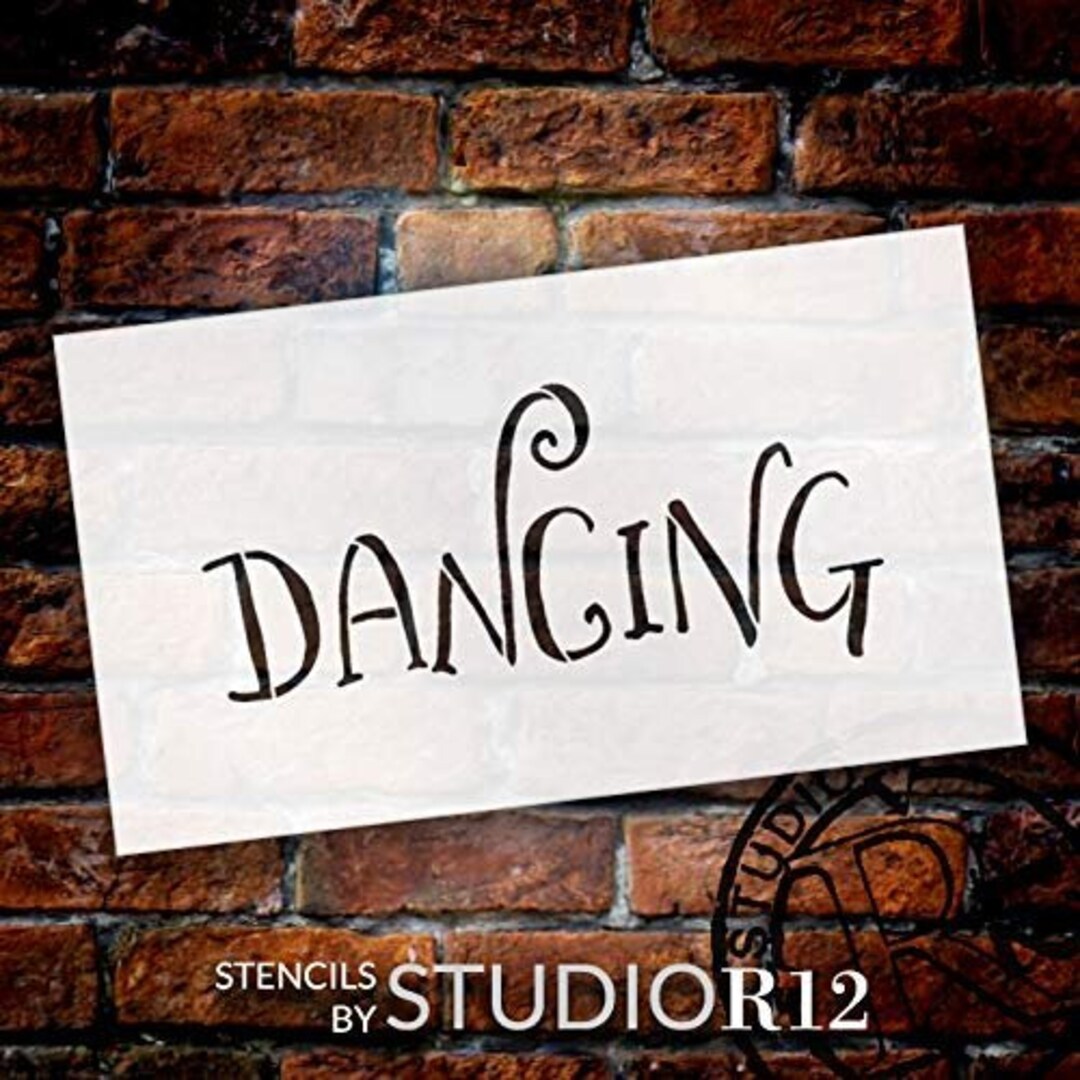 Wedding Sign Word Dancing Fancy Funky Stencil by Studior12 Reusable ...