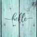 Hello Hand-written Script Word Stencil Select Size by Studior12 - Etsy