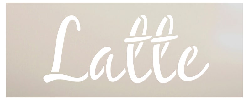 Latte Word Art Stencil-casual Script 5 X 2 - Etsy