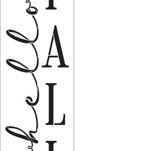 Hello Fall 4ft Tall Porch Sign Stencil With Leaves by Studior12 USA ...